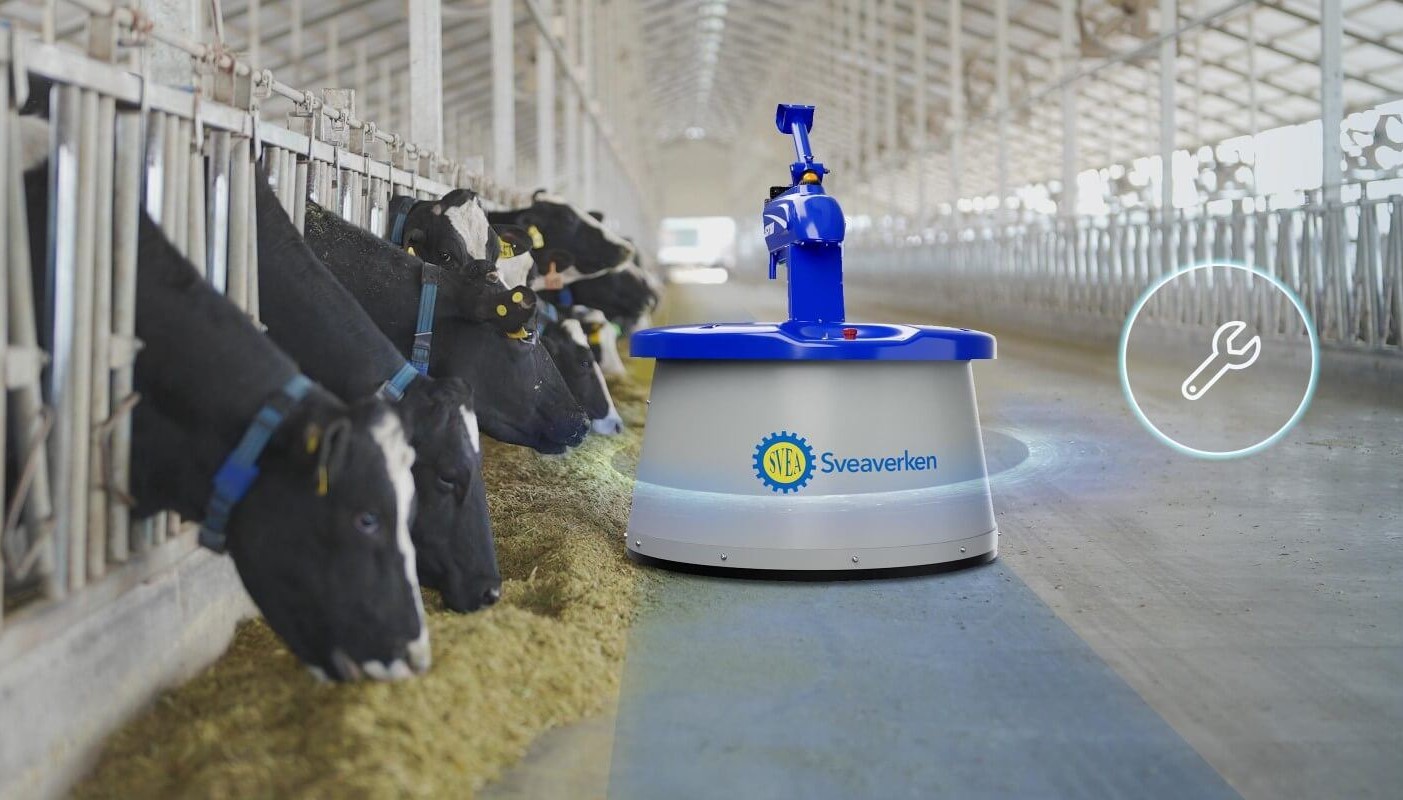 Nimbo Robotic Feed Pusher - Automated Livestock Feeding Solutions