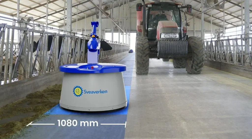 Sveaverken RoboPusher Nimbo - Feed Pusher Robot for Dairy Farms